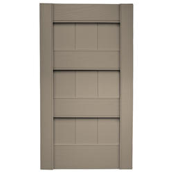 Shutters By Design 14-1/2"W Wicker Rustic Mullion 3-Panel Exterior ...