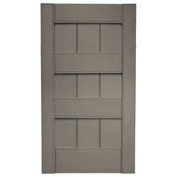 Shutters By Design OFFSET 14-1/2"W Clay Rustic 3-Panel Exterior Vinyl ...