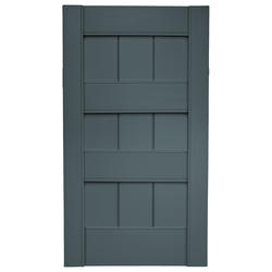 Shutters By Design OFFSET 14-1/2"W Wedgewood Blue Rustic 3-Panel ...