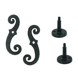 Shutters by Design Scroll Cast Iron Post Mounted Shutter Tiebacks - 2 ...