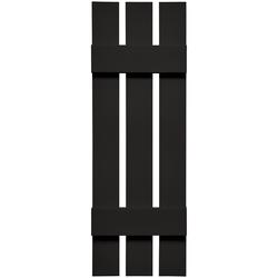 Shutters By Design 12"W Black Vinyl Open Board and Batten Exterior ...