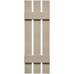 Shutters By Design 12"W Wicker Vinyl Open Board and Batten Exterior ...