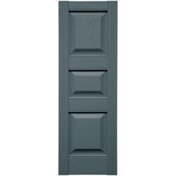 Shutters By Design 12"W Wedgewood Blue Vinyl Raised 3-Panel Exterior ...