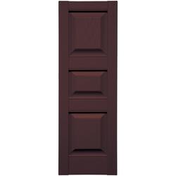 Shutters By Design 12"W Bordeaux Vinyl Raised 3-Panel Exterior Shutters ...