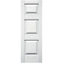 Shutters By Design OFFSET 9-1/4"W Bright White Vinyl Raised 3-Panel ...
