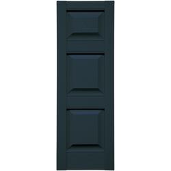 Shutters By Design OFFSET 14-1/2"W Midnight Blue Vinyl Raised 3-Panel ...