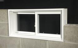 Northview Perma-Buk Pro 32"W x 16"H White Vinyl Basement Block Sliding ...