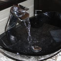 Novatto® Cascade One-Handle Polished Chrome Waterfall Vessel Faucet at ...