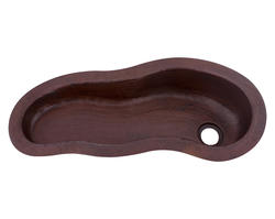 Novatto Cayenne Small River Undermount 28" Copper Single Bowl Bar/Prep ...