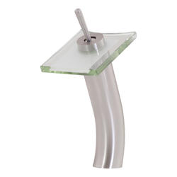 Topia® One-Handle Polished Brushed Nickel Vessel Bathroom Sink Faucet ...