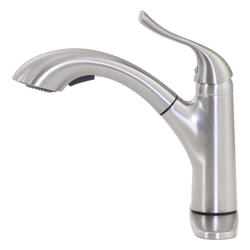 Topia® One-Handle Brushed Nickel Pull-Out Kitchen Faucet at Menards®