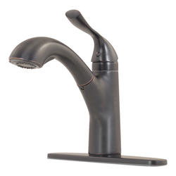 Topia® One-Handle Oil-Rubbed Bronze Pull-Out Kitchen Faucet at Menards®
