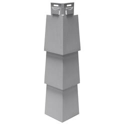 Novik® Heritage Gray Northern Perfection Shake Polymer Siding Corner at ...