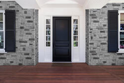 Novik® 20-1/4" x 45" Castle Artisan Cut Stone Polymer Siding Panel at ...