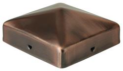 Nuvo Iron™ Eazy-Cap™ 4 x 4 Copper-Plated Galvanized Steel Pyramid Post ...