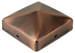Nuvo Iron™ Eazy-Cap™ 4 x 4 Copper-Plated Galvanized Steel Pyramid Post ...