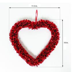 11-1/2" Tinsel Heart Valentine's Day Wall Decor at Menards®