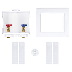 Oatey® Quadtro® Washing Machine Outlet Box - 1/2" Sweat 1/4 Turn Valves ...