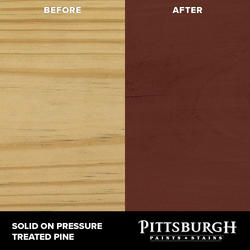 Pittsburgh Paints & Stains® Paramount® Deep Redwood Solid Color Deck ...