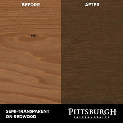 Pittsburgh Paints & Stains® Paramount® Black Oak Semi-Transparent Deck ...