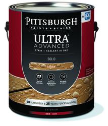 Pittsburgh Paints & Stains® Ultra Advanced Solid Color Cedar Wood Stain ...