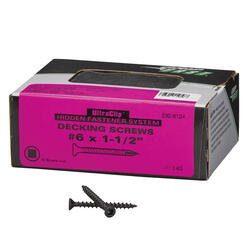 Grip Fast® #6 x 1-1/2" UltraClip® Hidden Deck Clip Fastener Screw - 140 ...
