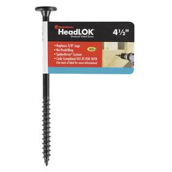 FastenMaster® HeadLOK® 3/16" x 4-1/2" Spider Drive Black Flat Head ...