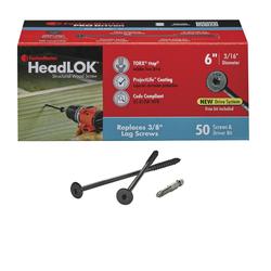FastenMaster® HeadLOK® 3/16" x 6" Heavy-Duty Star Drive Flat Head ...