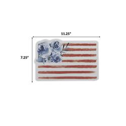 11-1/4" Metal Floral American Flag Patriotic Wall Art at Menards®