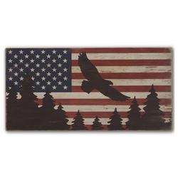 11-1/4" Wood American Flag with Eagle Patriotic Wall Art at Menards®