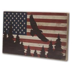 11-1/4" Wood American Flag with Eagle Patriotic Wall Art at Menards®