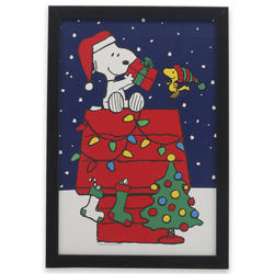 Snoopy™ Framed Snowing Christmas Wall Sign at Menards®