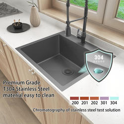 Sinber Drop-In 25" Stainless Steel Single Bowl Kitchen Sink at Menards®