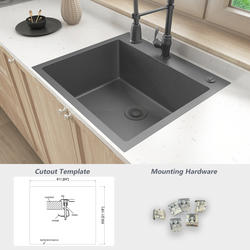 Sinber Drop-In 25" Stainless Steel Single Bowl Kitchen Sink at Menards®