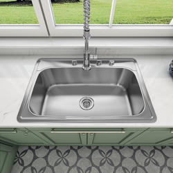 Sinber Drop-In 33" Stainless Steel Single Bowl Kitchen Sink at Menards®