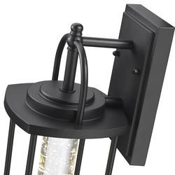 Patriot Lighting® Shelley Matte Black Integrated LED Outdoor Wall Light ...