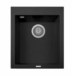 LaToscana™ ONE Series Drop-In 16" Black Metallic Quartz Single-Hole ...