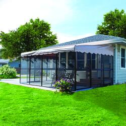 Patio-Mate™ 11' 6" x 15' 5" Chestnut/Almond Screen Enclosure at Menards®