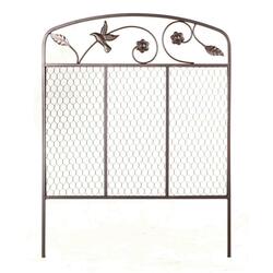 Enchanted Garden™ 2'7"H x 2'W Bird & Leaf Steel Garden Border Fence at ...