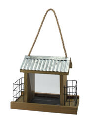 Enchanted Garden® Small Rustic Bird Feeder with Suet Cages at Menards®