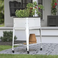 16" x 30" Metal Elevated Garden Bed with Wheels at Menards®