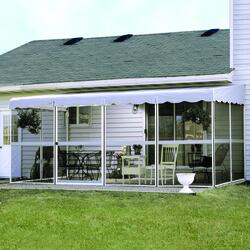 Patio-Mate™ 8' 6" x 17' 1" White/Gray Screen Enclosure at Menards®