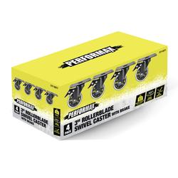 Performax® 3" Rollerblade Swivel Caster with Brake - 4 Pack at Menards®