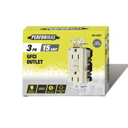 Performax™ 15-Amp Light Almond GFCI Outlet - 3 Pack at Menards®