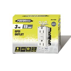 Performax™ 15-Amp White GFCI Outlet - 3 Pack at Menards®