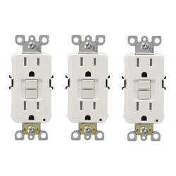 Performax™ 15-Amp Tamper Resistant White GFCI Outlet - 3 Pack at Menards®