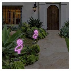 Solar-Powered Neon Flamingo Garden Light at Menards®