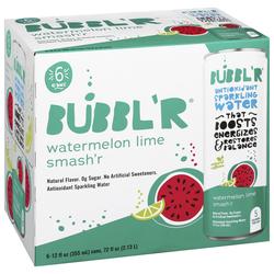 BUBBL'R® Watermelon Lime Smash'r Antioxidant Sparkling Water - 6 Pack ...