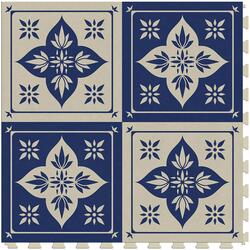 EverLast Tile® Geo Collection Blue Lotus 20 x 20 Floating Luxury Vinyl ...