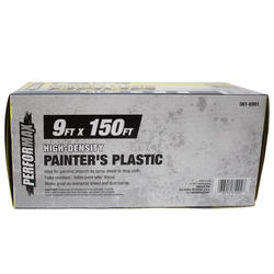 Performax 9' x 150' .31 mil High-Density Painter's Plastic Drop Cloth ...